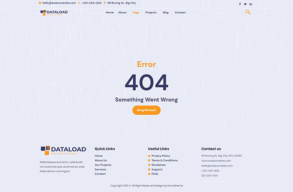 Dataload - Data Science & Analytics Elementor Template Kit by Rometheme